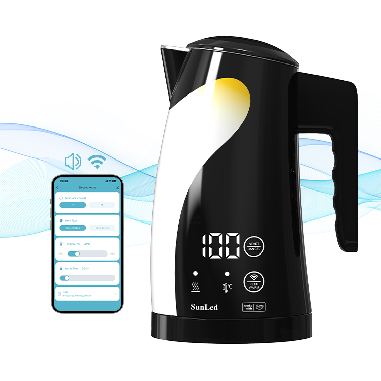 OEM SunLed Smart Voice & APP Control Electric Kettle for Alexa with 12h ...